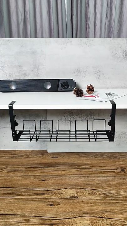 Home Office Desk Wire Organizer Under Table Storage Rack Cable Rack ...