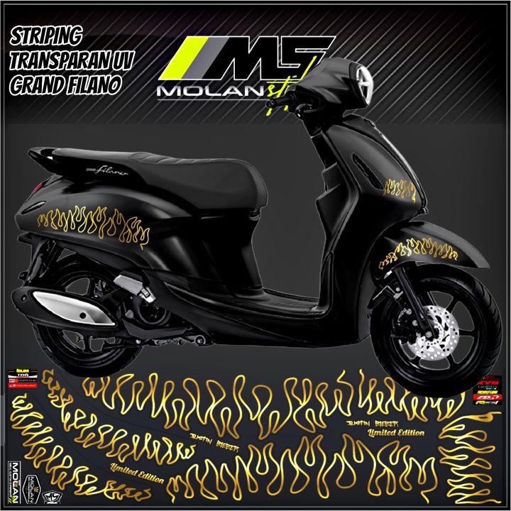 Decal Sticker Striping Variasi Transparan Uv Filano Api Yamaha Grand ...