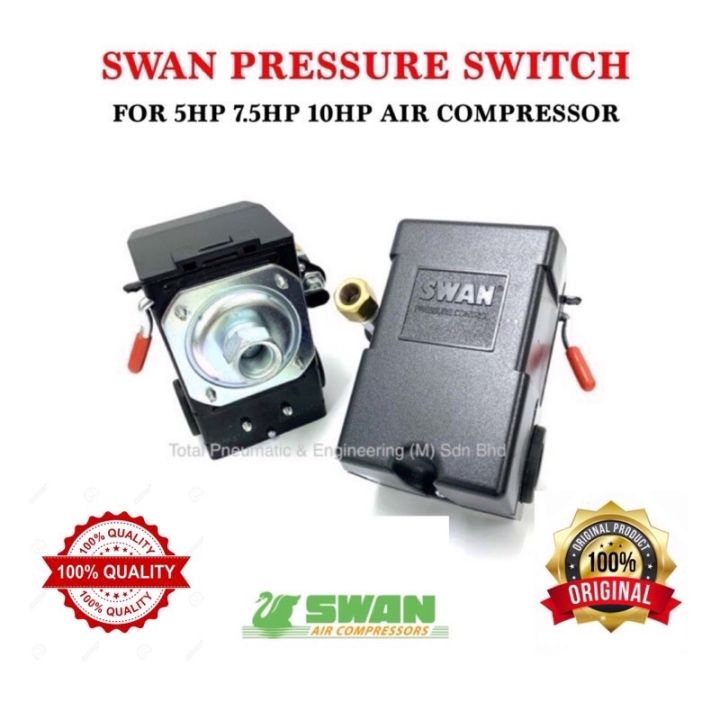 SWAN Pressure Switch For Air Compressor 5HP 7.5HP 10HP LPS-1W Pressure ...