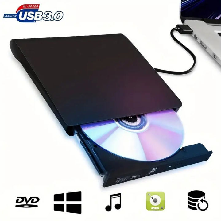 USB 3.0 External DVD Reader USB-A CD Player Burner Lector Recorder ...