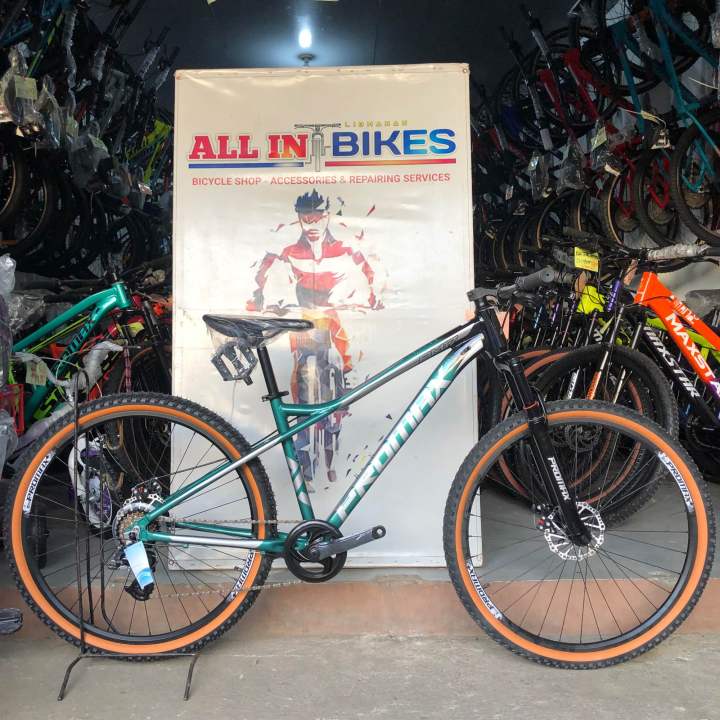 PROMAX PM17 Mountain Bikes 27.5 GREEN/BLACK 1x8spd Alloy With Freebies ...