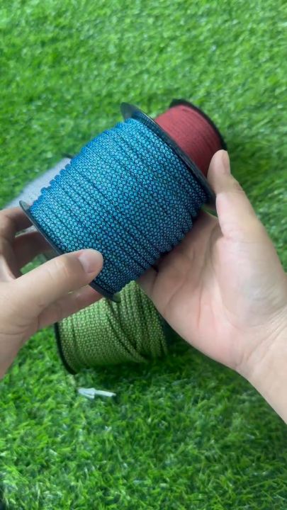 เชือกพาราคอร์ด ยาว50เมตร (หนา4มิล-แกน7Strands) เชือกกางเต้นท์ เชือกแคมป์ปิ้ง เชือกปีนเขา เชือกไน ...