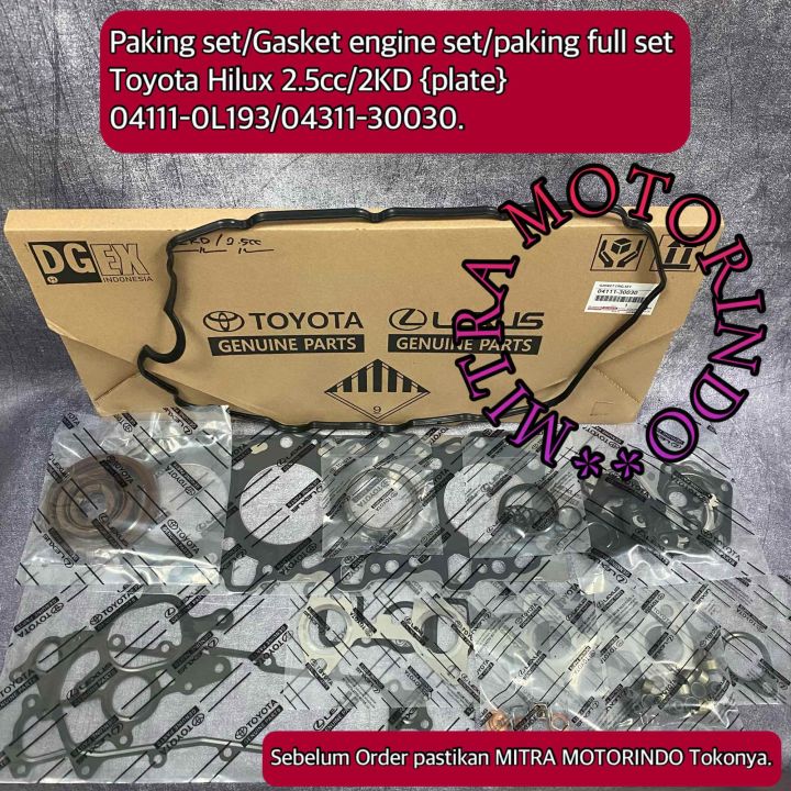 Paking Set/Gasket Engine Set/Paking Full Set Toyota Hilux 2.5cc/2KD ...