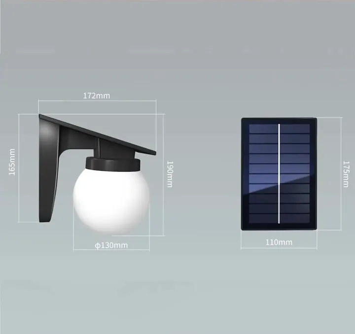 YOWXII Solar wall lamp, outdoor waterproof and lightning proof ...