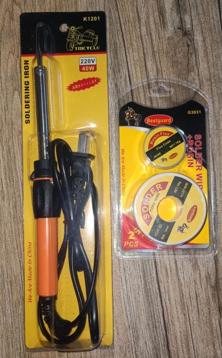BESTGUARD SOLDERING IRON 220V/40W -K1201 (PANGHINANG) / SOLDER CORE ...