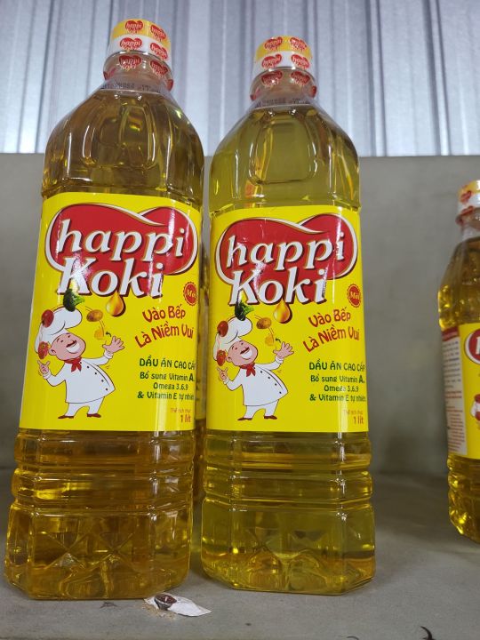 Dầu ăn Happy Koki chai 1L | Lazada.vn