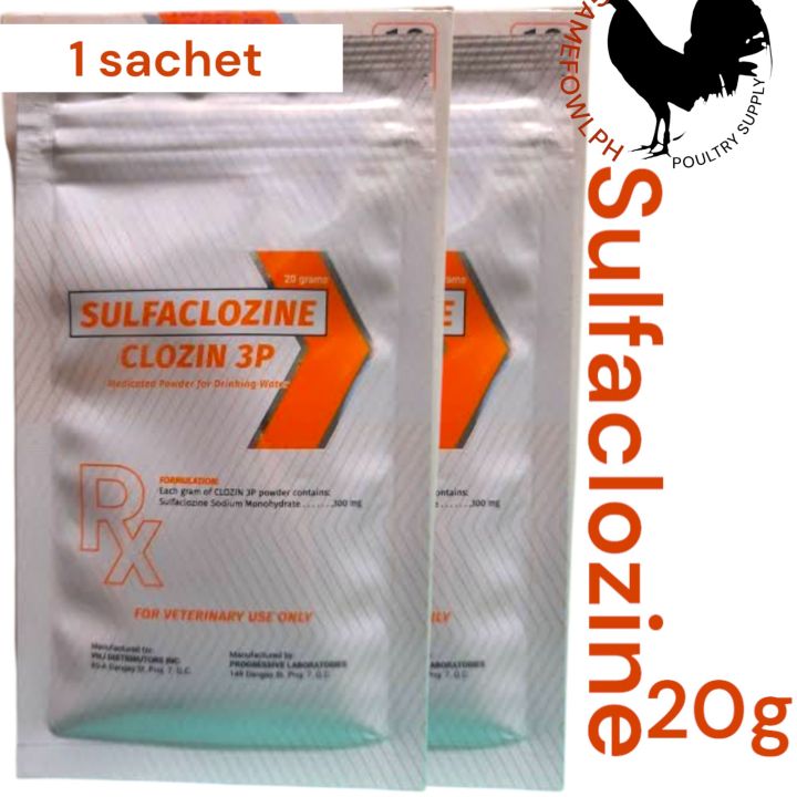 Clozin 3P (Sulfaclozine)- Medicated Powder 20g/sachet FOR Bloody ...