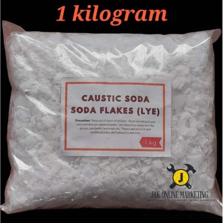1 KG CAUSTIC SODA SODA FLAKES LYE Sodium Hydroxide For Pipe Clog ...