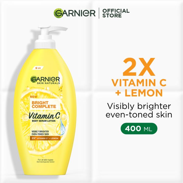 Garnier Bright Complete Vitamin C Body Serum Lotion - 400ml | Lazada