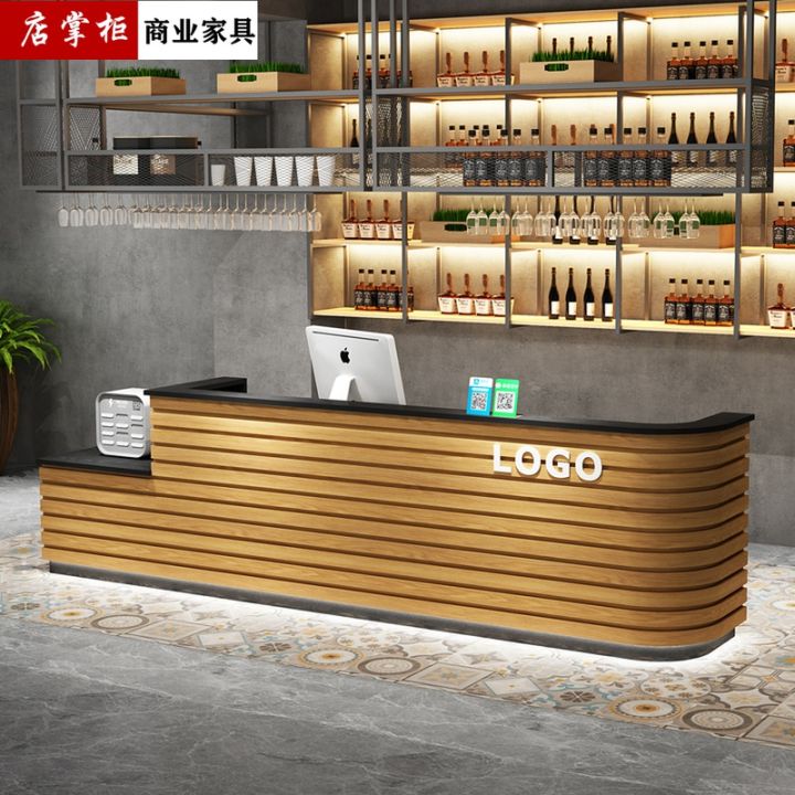 Retro Solid Wood Bar Cashier Restaurant Ding Room Restaurant Fruit Shop ...