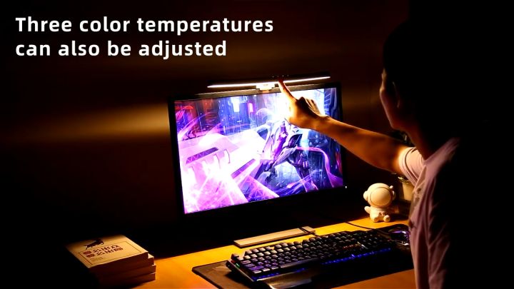 Led Curved Monitor Light Bar RGB Dimmable Desk Lamp Computer Light USB ...