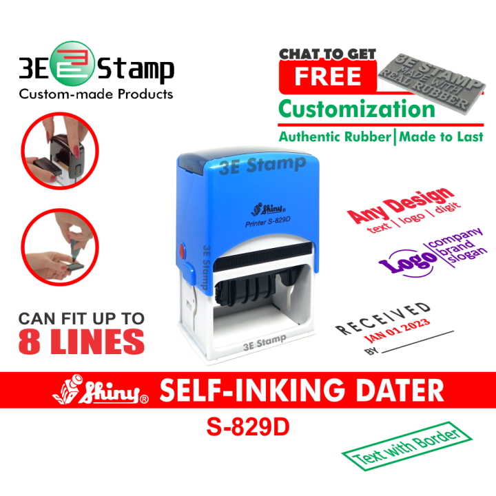 PRE-ORDER Shiny 829D / S829D / S-829D Self inking Dater Stamp BLANK ...