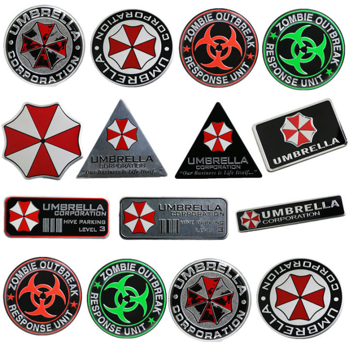 สติกเกอร์รถยนต์ Biohazard Aluminum Alloy Metal Car Decal 3D ...