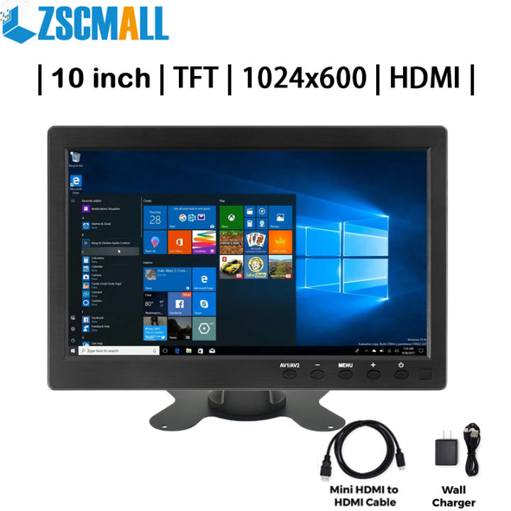 ZSCMALL Portable Monitor 10.1 Inch Small Monitor, Raspberry Pi Monitor ...