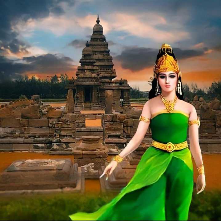 hiasan dinding lukisan cetak nyi loro kidul candi laut plus bingkai ...