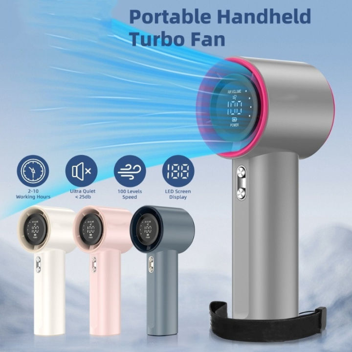 4000mAh Mini Fan USB Handheld Stand up Desktop Fan Portable Strong Wind ...