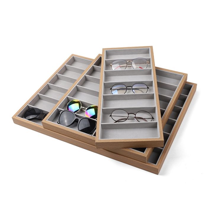 Modern Minimalist Wooden Sunglasses Display Box Counter Decorative Tray ...