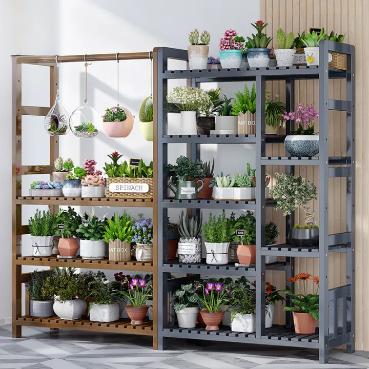 Indoor Living Room Balcony Multi-layer Plant Pot Display Stand Non ...
