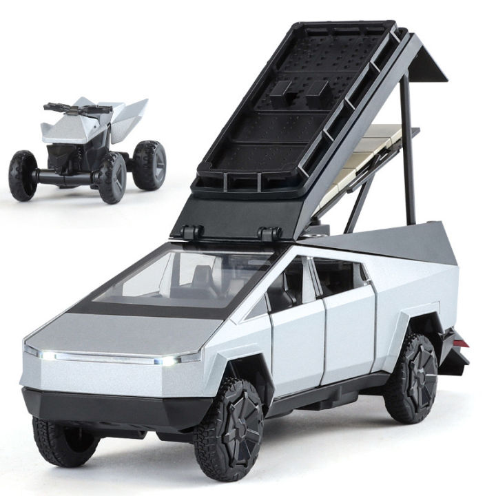 【Rummy 】 Mô hình xe hợp kim cắm trại Tesla cybertruck quy mô 1:32 Đồ ...
