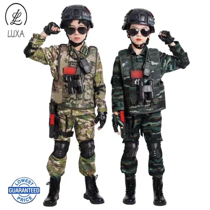 LUXA Military Army Costume Career Costume for Kids Boys Girls Soldier ...