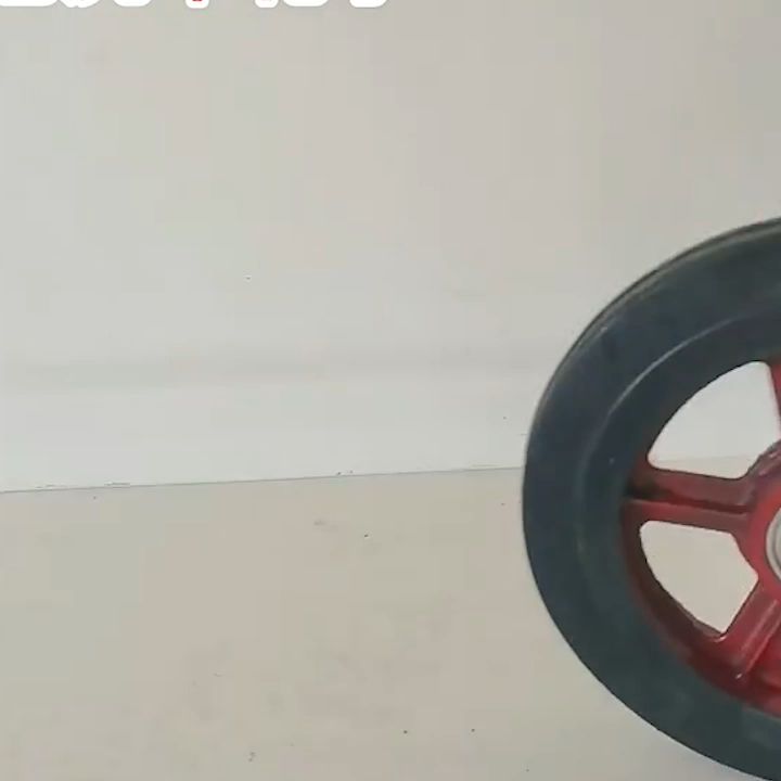 6 inch Pushcart Solid Rubber Wheel Heavy Duty Push Cart Steel Body ...