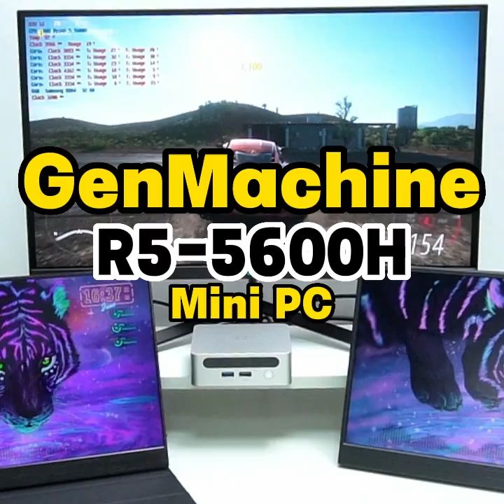 GenMachine New Mini PC AMD Ryzen 5 5600H Windows11 6 Cores 12 Threads ...