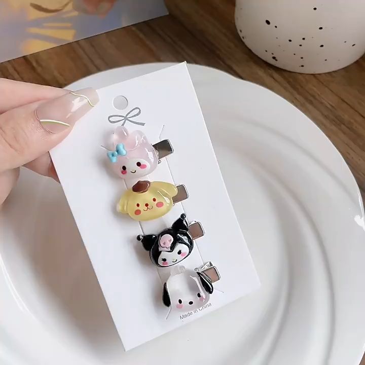 Jepit Rambut Sanrio Jepitan Kecil Klip Poni Anak Perempuan Wanita Resin ...