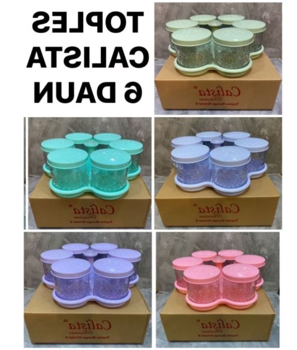 TOPLES CALISTA SET 6 BIJI / TOPLES KOTAK DAN BULAT MEREK CALISTA ...