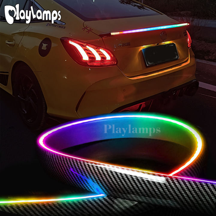 Universal Rear Spoiler Lip Kit Exterior Parts Brake Light Car Trunk ...