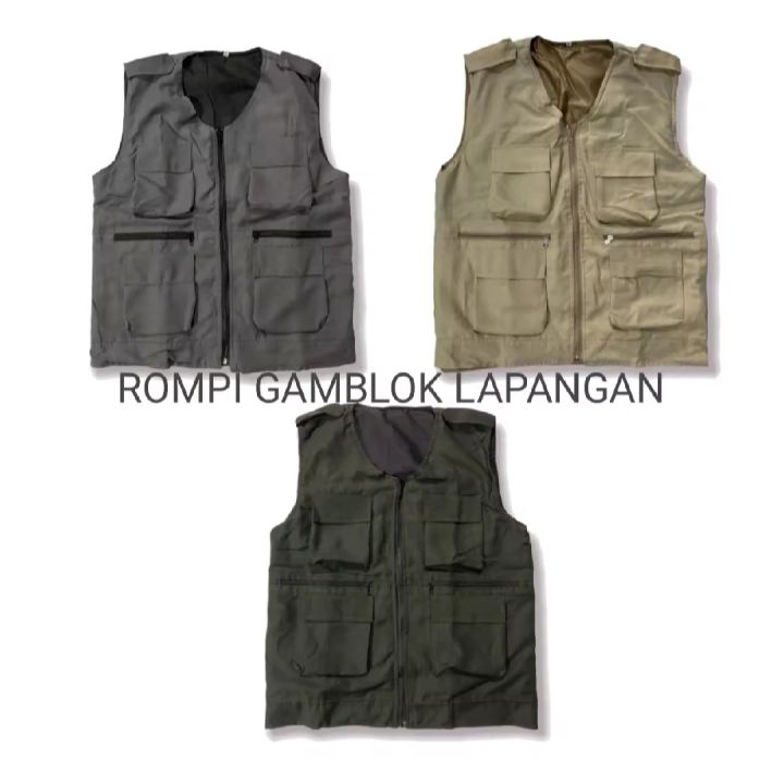 Rompi Jaket Gamblok Pria Rompi TacTical Rompi Jaket | Lazada Indonesia