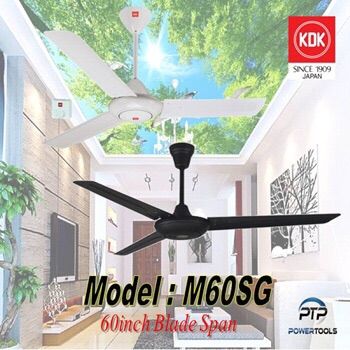 KDK M60SG CEILING FAN / 12 INCH ROD / 150CM CEILING FAN / NO REMOTE ...