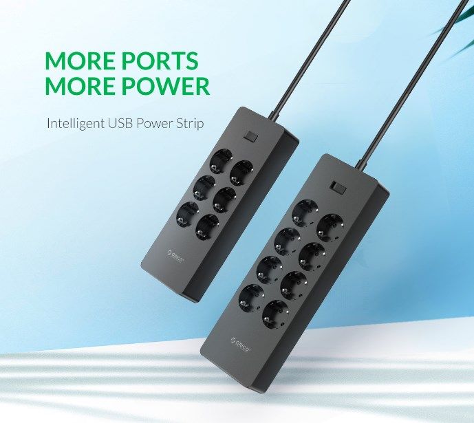 ORICO HPC-3A4U Smart Charging Desktop Surge Protector Power Strip 5 ...