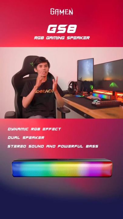 Gamen GS8 Gaming Soundbar Speaker With RGB Lights - Garansi Resmi 1 ...