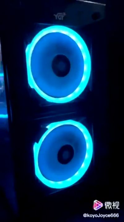 YGT Gaming PC Case With 2Fan Tempered Glass Front And Side Desktop ...