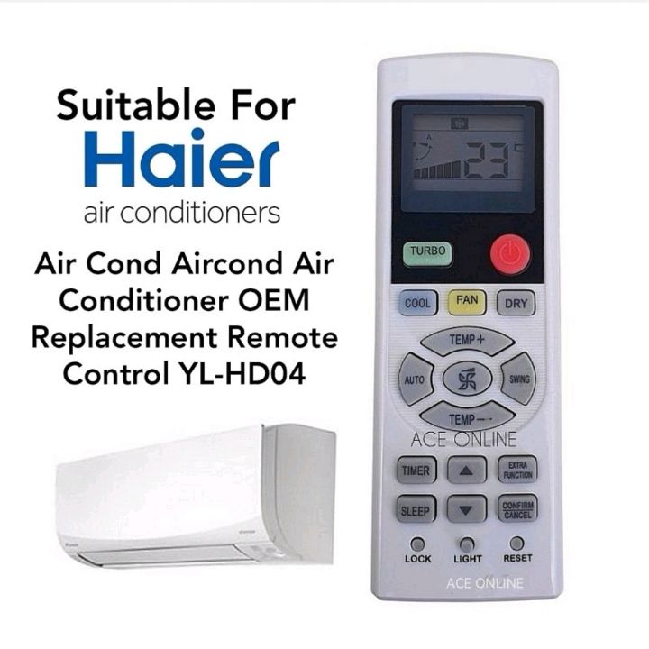 Haier Air Cond Aircond Air Conditioner OEM Replacement Remote Control ...
