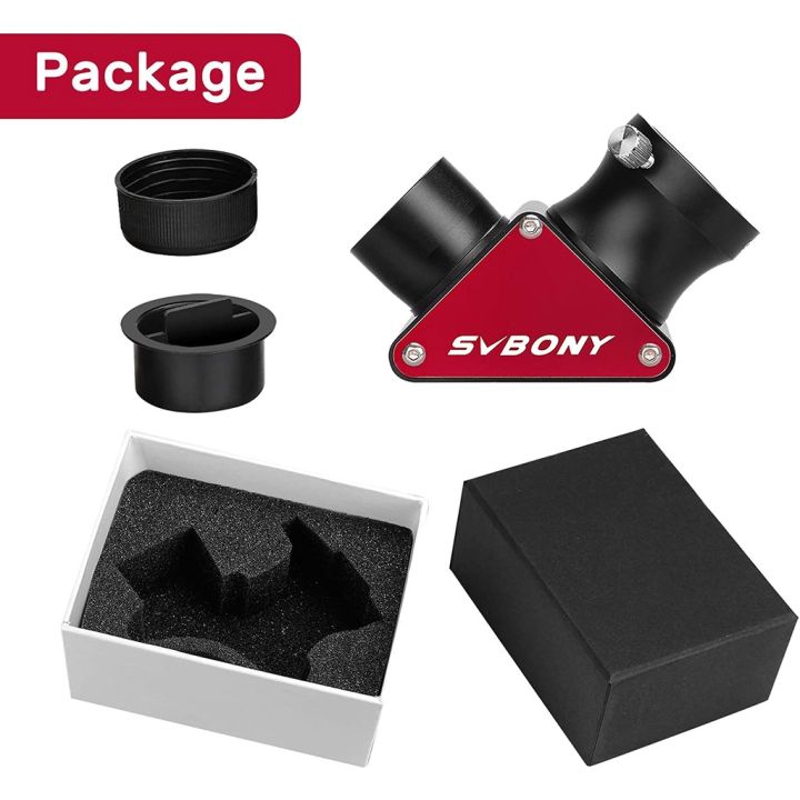 SVBONY SV188P Dielectric Mirror Star Diagonal, 1.25 Inch 90 Degree ...