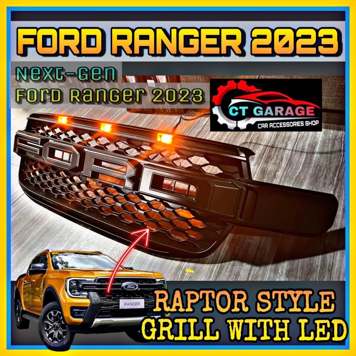 NEXT-GEN FORD RANGER 2023 RAPTOR STYLE GRILLE with LED (ford ranger ...