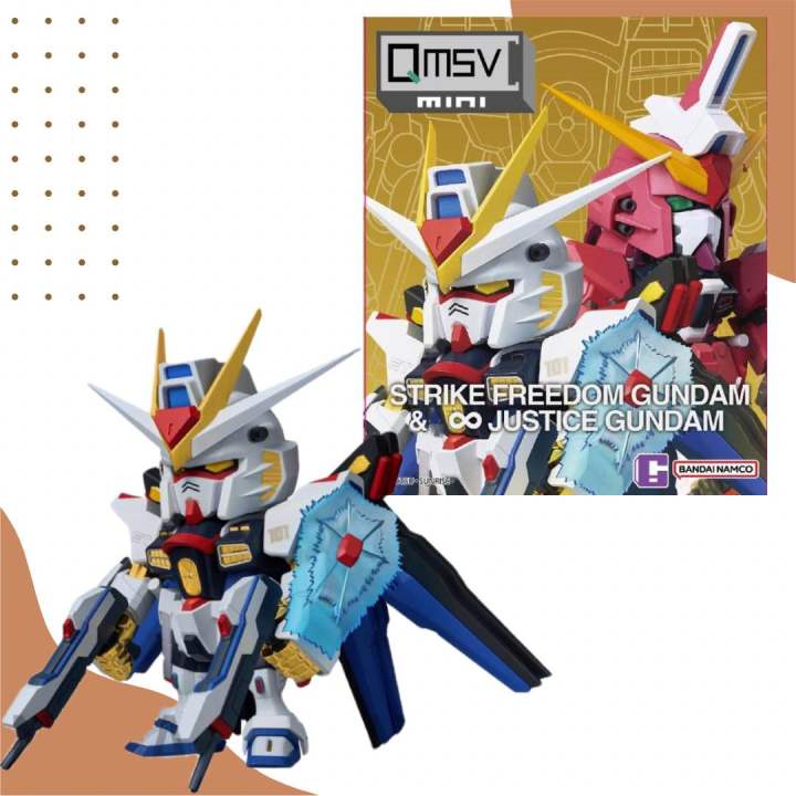 Bandai QMSV MINI - Strike Freedom Gundsm & ∞Justice Gundam 万代自由正义高达 ...
