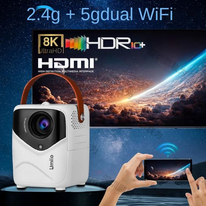 Umiio A009 Mini Portable 4k Uhd Wireless Wifi Projector Home Theatre ...
