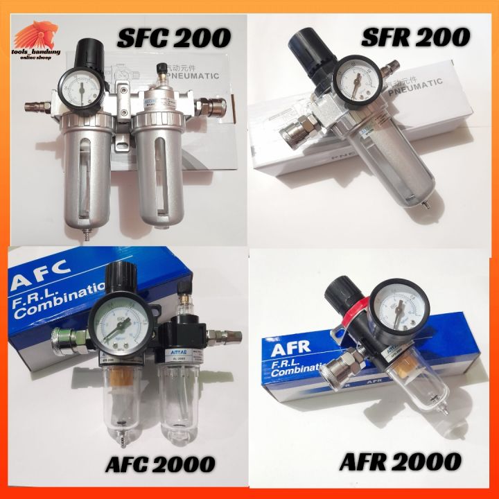 Air Filter Kompresor Pengatur Tekanan Angin Sfc200 Sfr200 Afc200 Afr2000 Plus Coupler Sm Pm ...