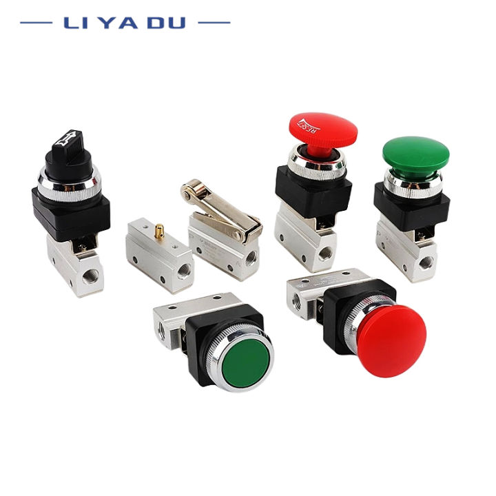 Push Button Pneumatic Mechanical Valve MOV-01 MOV-02 MOV-03 03A Manual Valve Air Switch Control ...