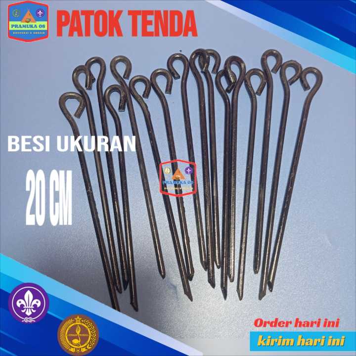 Patok Tenda Besi / Pasak Tenda Pramuka Ukuran 20 cm | Lazada Indonesia