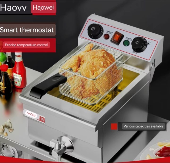 Electric fryer temperature control commercial stall electric single ...