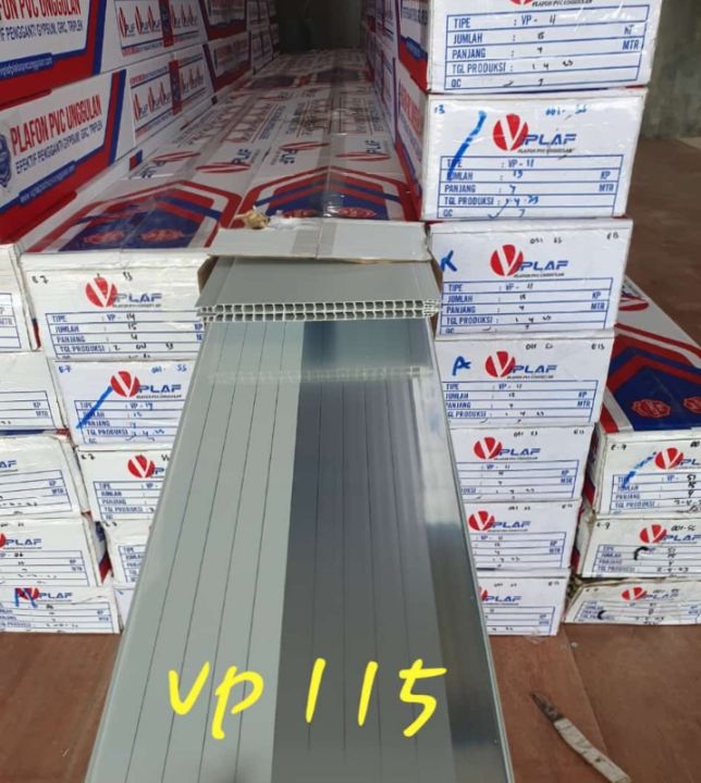 Plafon PVC Sudah Potongan 40 cm Lebar 20 cm Ketebalan 8mm | Lazada ...