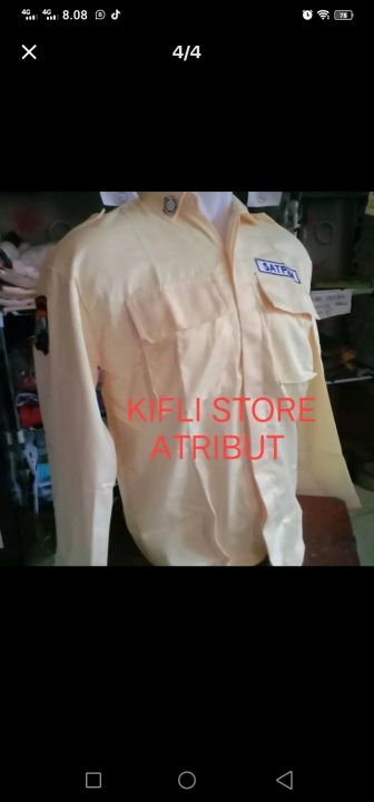 SERAGAM ATASAN PDL /PDH SATPAM WARNA KREM DAN COKLAT | Lazada Indonesia