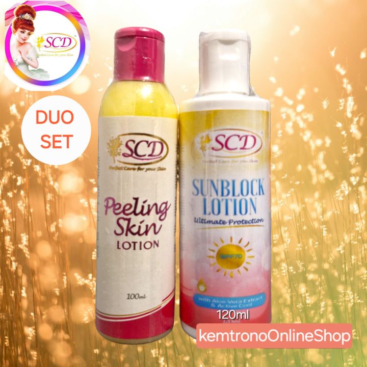 SCD SKIN PEELING LOTION + SUNBLOCK LOTION Skincare Set | Lazada PH