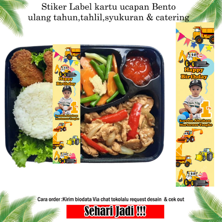 paper belt bento isi 50 pcs ( hanya kertas saja) dengan desain foto ...