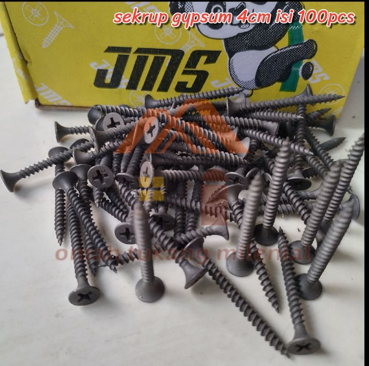 sekrup gypsum panjang 4cm isi 100pcs | Lazada Indonesia