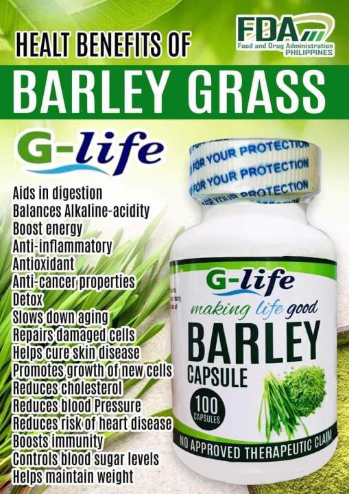 1 BOTTLE GLIFE BARLEY GRASS 100 CAPSULES SOLD BY GLIFE ESSENTIAL SHOP ...