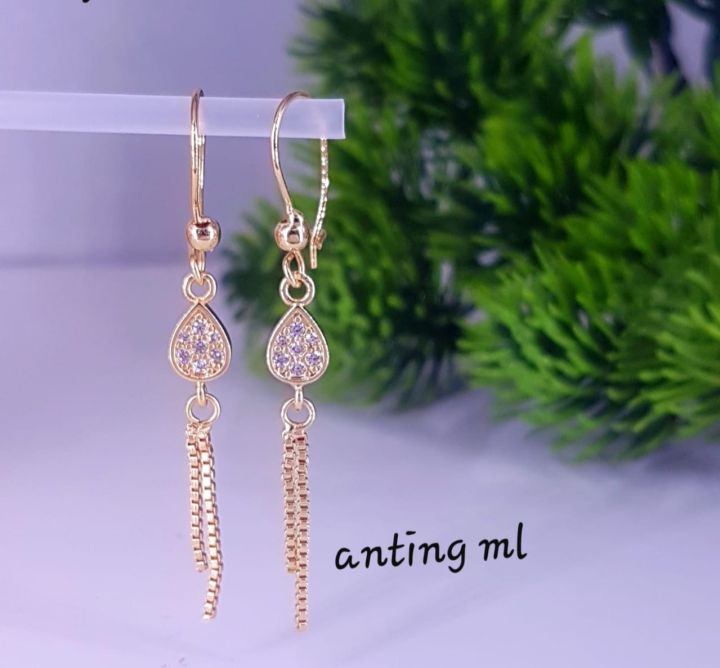 Anting titanium, cantik, awet, tidak berkarat, tahan lama, bisa pakai ...